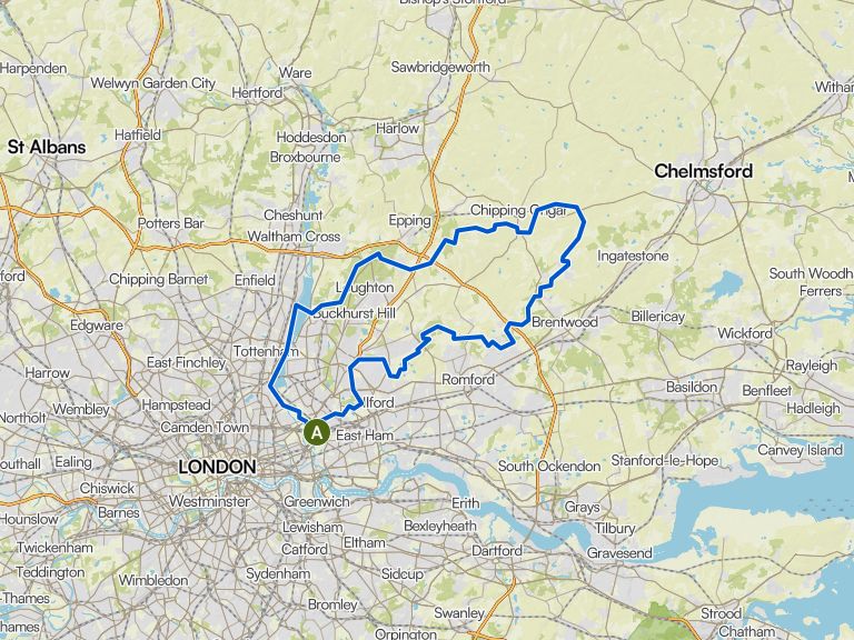 River Lea, Epping Forest and Roding Valley loop from Stratford | gravel ...
